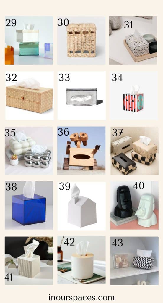 43 Unique & Modern Tissue Box Covers | In Our Spaces